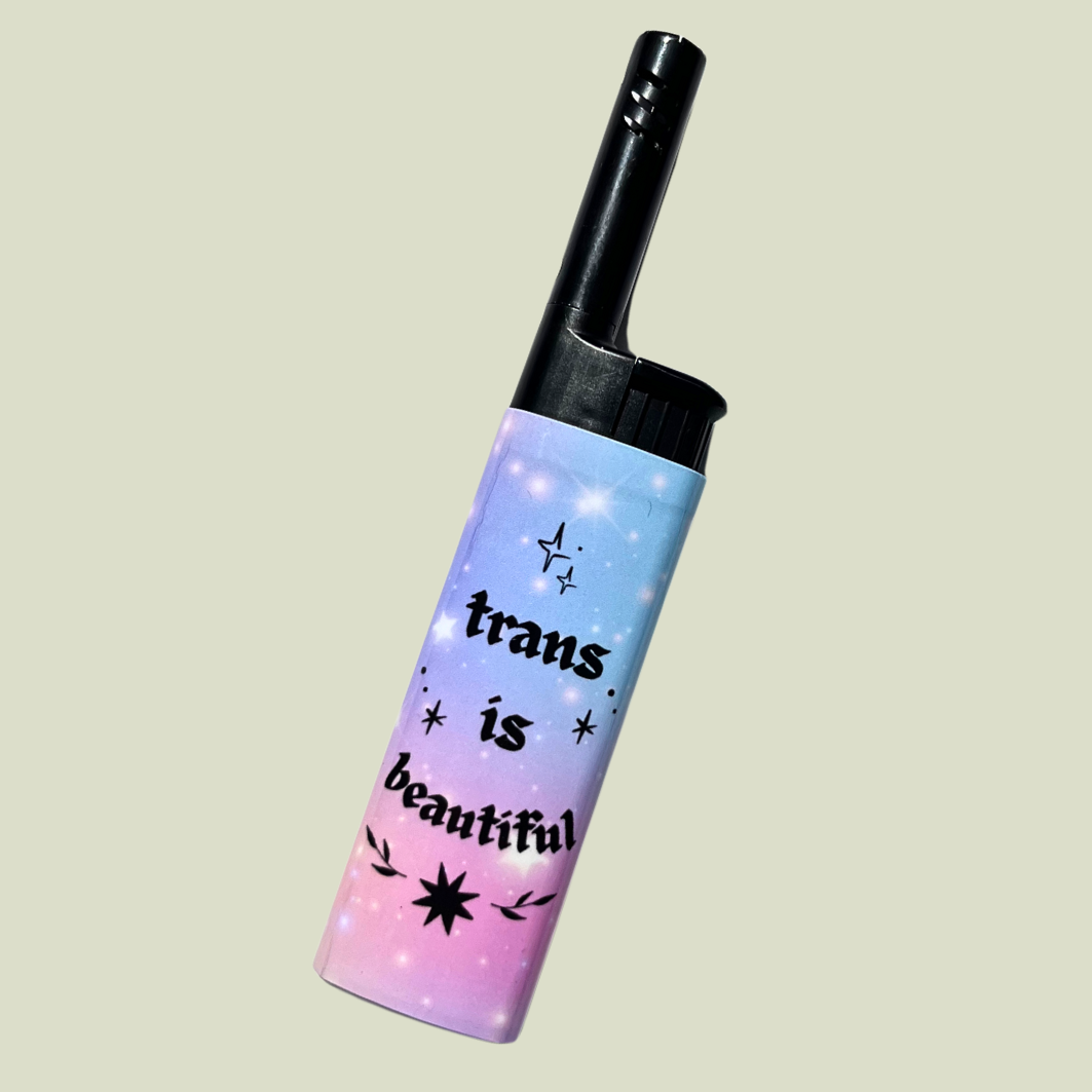 Trans is beautiful Lighter // long neck! – Soy Much Brighter Candle Co.